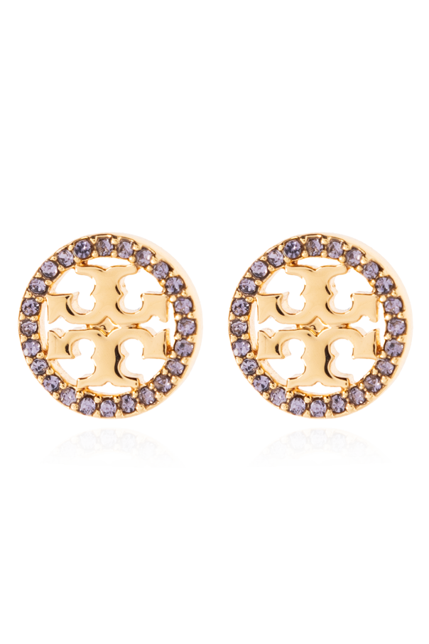 Złoty Kolczyki Z Logo Tory Burch Vitkac Polska
